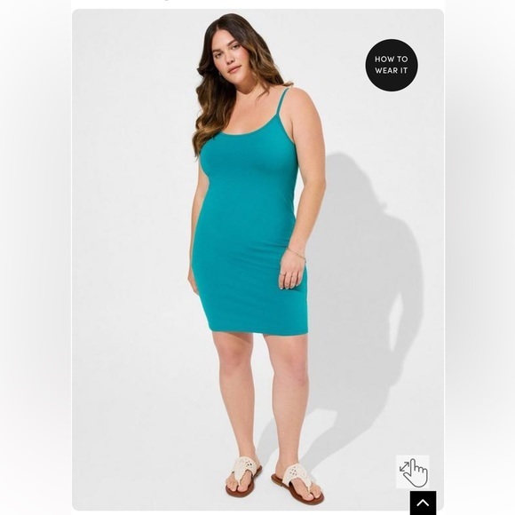 torrid | Dresses | New Torrid Mini Foxy Cami Dress Color Teal Sizes X ...